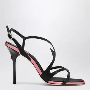 ROGER VIVIER Satin Heeled Sandals - Black