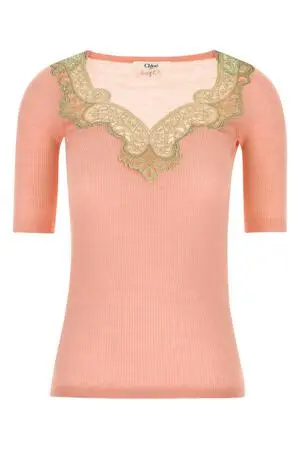 Chloé Wool T-shirt - Pink