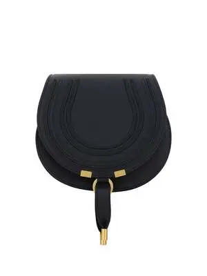 Chloé Small Marcie Leather Shoulder Bag - Black