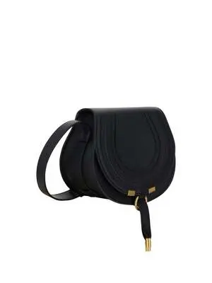 Chloé Marcie Leather Shoulder Bag - Black