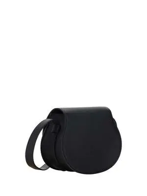 Chloé Marcie Leather Shoulder Bag - Black