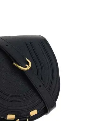 Chloé Marcie Leather Shoulder Bag - Black
