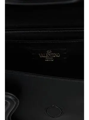 Valentino Garavani Le Grand Deuxième Leather Shoulder Bag - Black