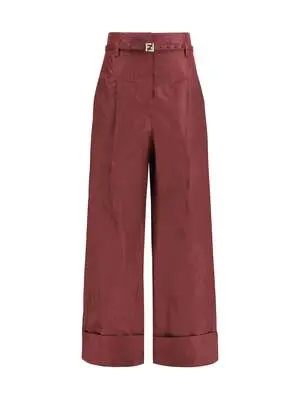 Fendi Taffeta Silk Pants - Multicolor