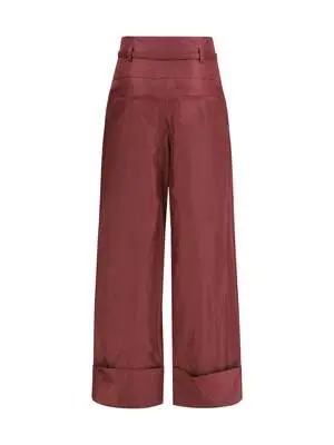 Fendi Taffeta Silk Pants - Multicolor