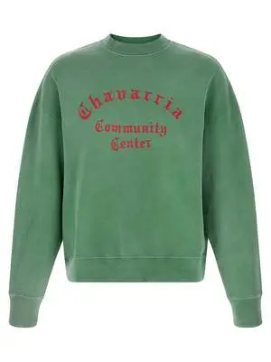 WILLY CHAVARRIA Willy Chavarria Men 'Chavarria Community Center - Hooligan' Sweatshirt Green