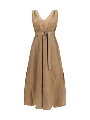 Brunello Cucinelli Midi Dress - Cream