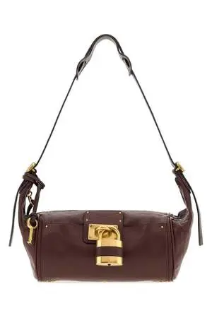 Chloé Burgundy Leather Paddington Shoulder Bag - Red