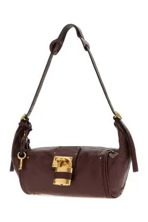 Chloé Burgundy Leather Paddington Shoulder Bag - Red