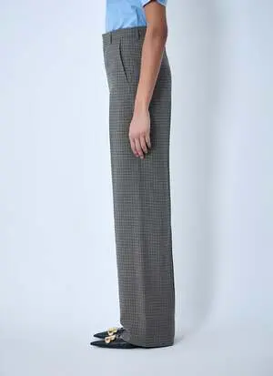 Balenciaga Houndstooth Tailored Trousers - Green