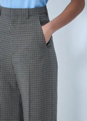 Balenciaga Houndstooth Tailored Trousers - Green