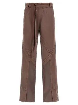 Attico Front Split Pants - Brown
