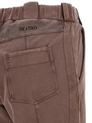Attico Front Split Fleece Pants - Brown