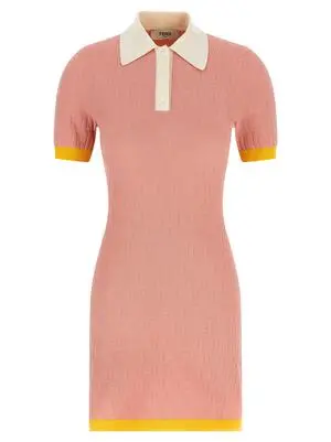 Fendi Color-block Dress - Pink