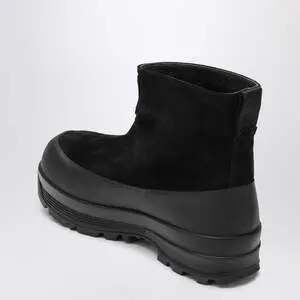 Stone Island Suede Ankle Boot With Logo
