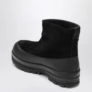 Stone Island Suede Ankle Boot With Logo
