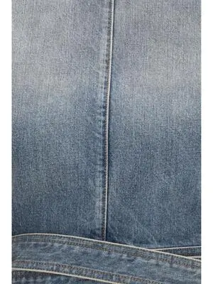 Alaïa Denim Belt Top