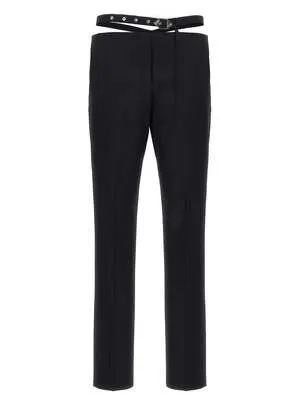 Attico Belt Detail Trousers - Black