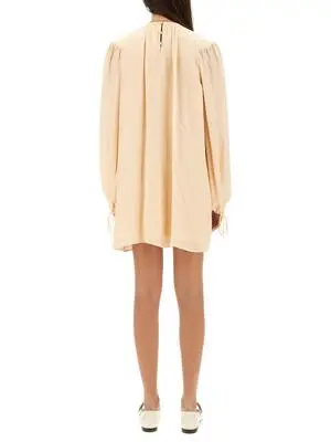 Chloé Silk Shirred Mini Dress - Multicolor