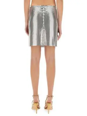 Rabanne Mini Skirt - Silver