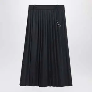 Prada Wool Pleated Skirt - Gray