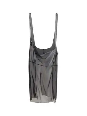 Prada Cigaline Midi Skirt With Suspender Straps - Black