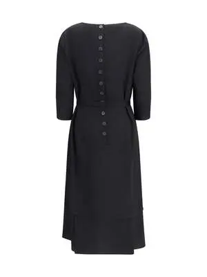 Prada Wool And Silk Midi Dress