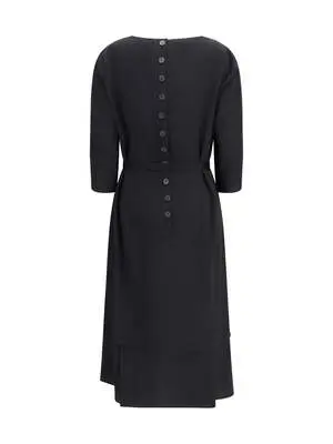 Prada Wool And Silk Midi Dress