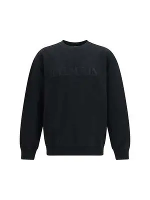 Balmain Vintage Embroidered Logo Sweatshirt - Black