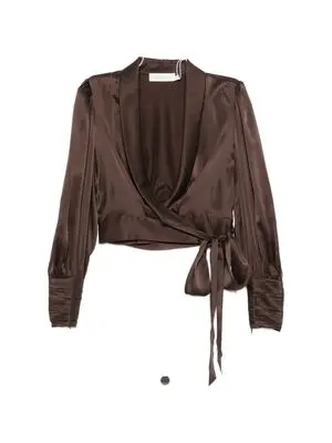 Zimmermann Silk Wrap Top - Multicolor