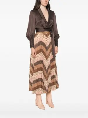Zimmermann Silk Wrap Top - Multicolor