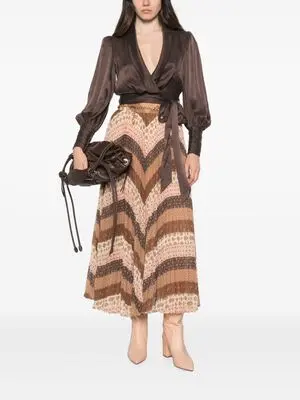 Zimmermann Silk Wrap Top - Multicolor