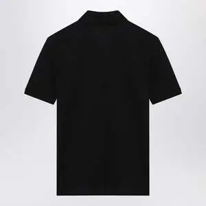 Givenchy Dark Polo Shirt With Logo Embroidery