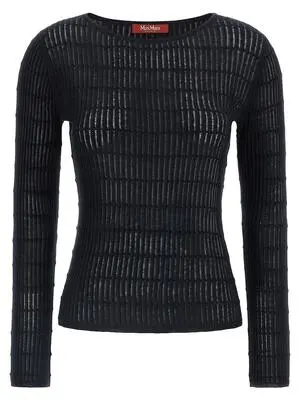 Max Mara Mstpedone Ribbed Knit Sweater - Blue