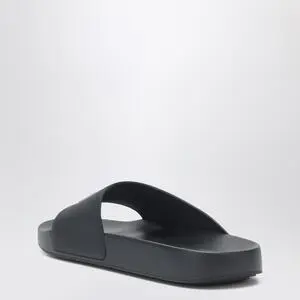 Givenchy Label Flat Mules In Rubber - Black