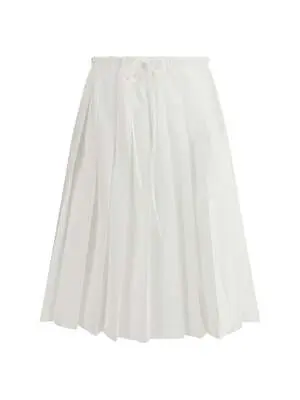 Prada Pleated Jersey Skirt - White