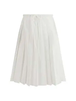 Prada Pleated Jersey Skirt - White