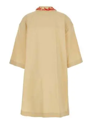 Fendi Cotton Embroidered Polo Dress - Multicolor