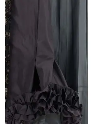 Prada Patchwork Midi Skirt With Panel Construction - Multicolor