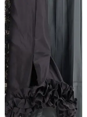 Prada Patchwork Midi Skirt With Panel Construction - Multicolor