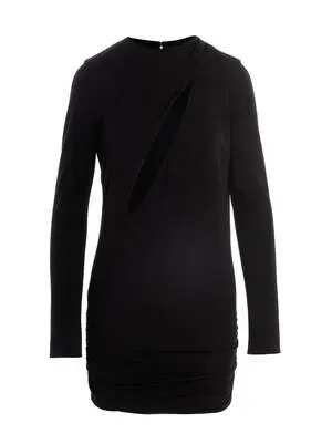 Versace Cut Out Jersey Dress - Black