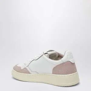 AUTRY Medalist Low Sneakers In Leather And Pink Suede - White