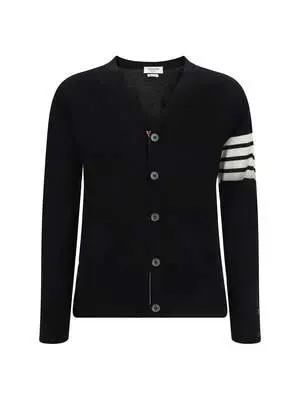 Thom Browne Virgin Wool Cardigan - Black