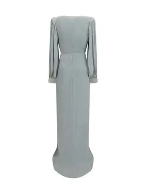 NISSA Long Crossover Dress