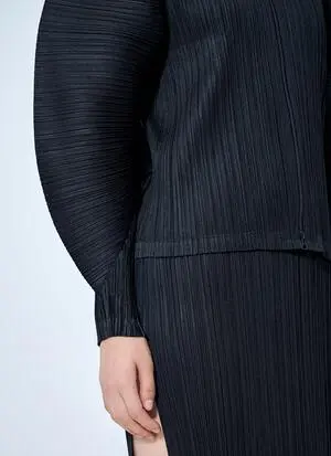 Issey Miyake Pleated Zip-up Top