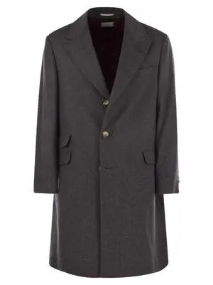 Brunello Cucinelli Wool And Cashmere Coat - Multicolor