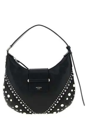 JIMMY CHOO JIMMY CHOO Bar Hobo Shoulder Bag White