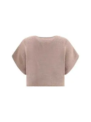 Alaïa Chunky Knit Sweater - Pink
