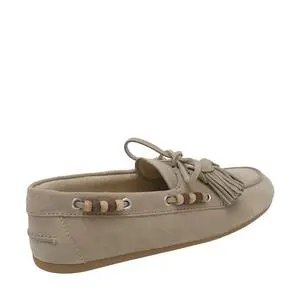 Miu Miu Suede Deck Loafers With Tassels And Logo