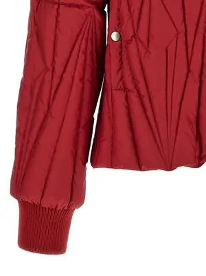 Rick Owens Geocamo Flight Down Jacket - Red